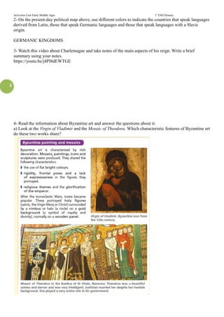 Activities unit early_middle_ages | PDF