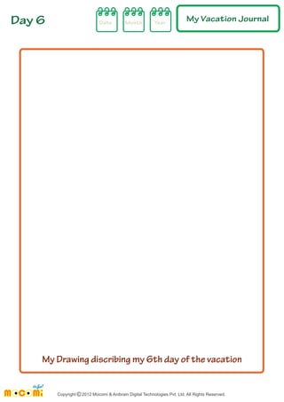 Vacation Journal for Kids – Mocomi.com