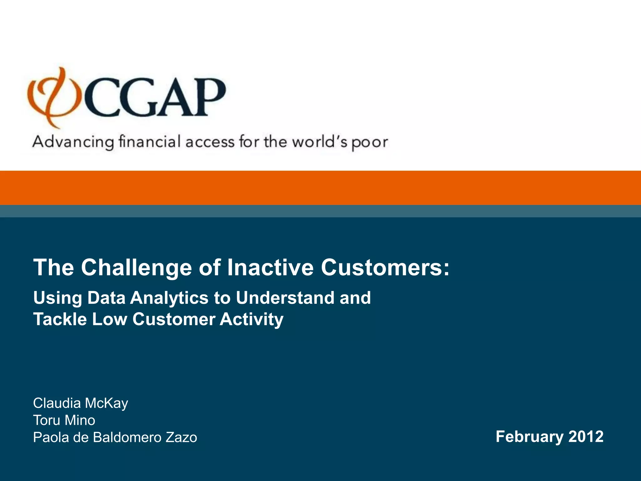 The Challenge of Inactive Customers | PDF