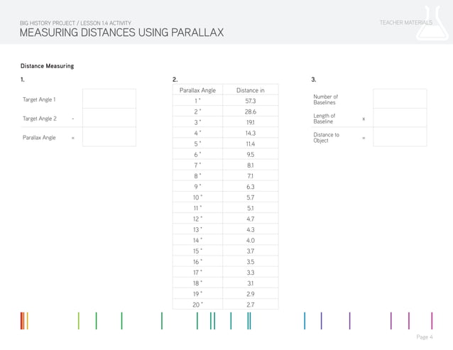 Lesson 1.4 Activity: Measuring Distances Using Parallax | PDF | Physics | Science