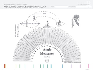 Lesson 1.4 Activity: Measuring Distances Using Parallax | PDF