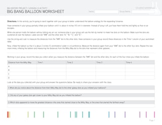 Lesson 2.3 Activity: Big Bang Balloon | PDF