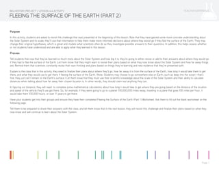 Lesson 4.4 Activity: Fleeing the Surface of the Earth (Part 2) | PPT