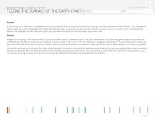 Lesson 4.4 Activity: Fleeing the Surface of the Earth (Part 1) | PPT