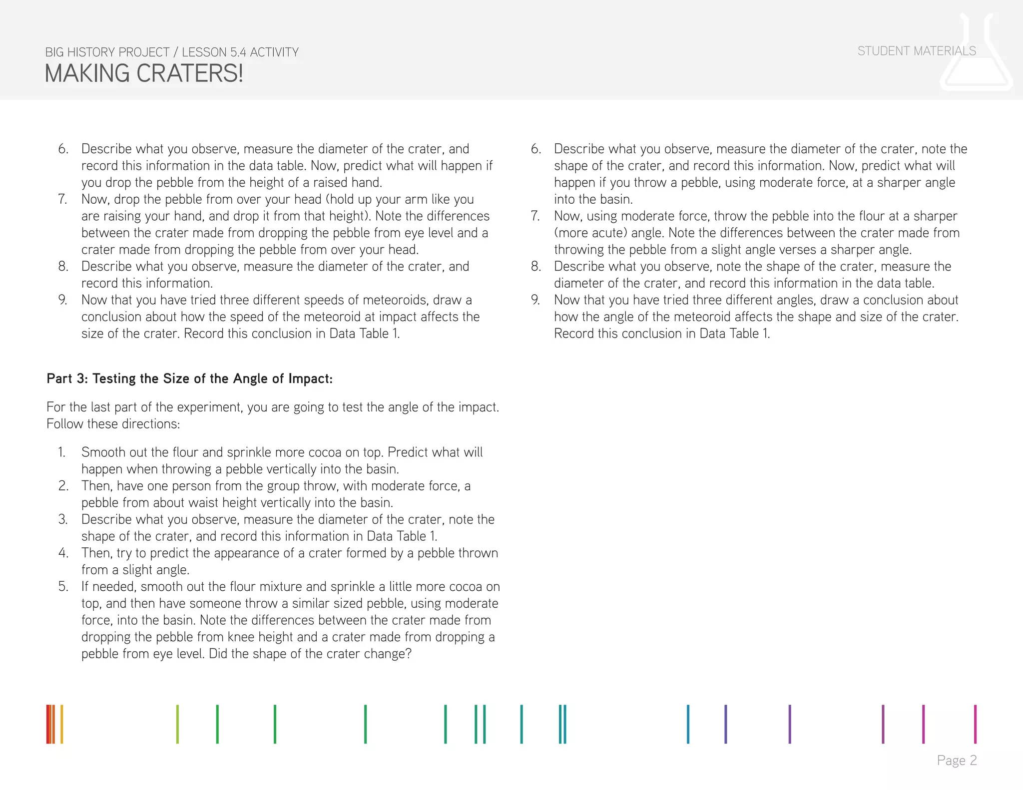 Lesson 5.4 Activity: Making Craters! | PDF
