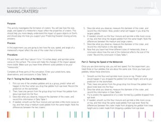 Lesson 5.4 Activity: Making Craters! | PDF | Geology | Science