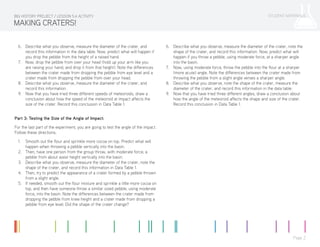 Lesson 5.4 Activity: Making Craters! | PDF | Geology | Science