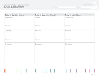 Lesson 5.4 Activity: Making Craters! | PDF