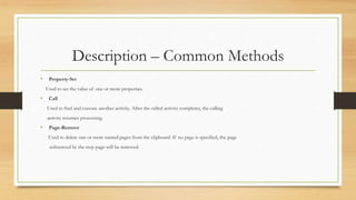PEGA Activity and Its Methods | PPTX