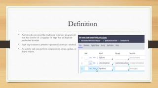 PEGA Activity and Its Methods | PPT