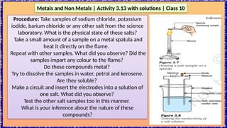 Metals and Non metals - Activities with solution | class X | PPTX