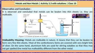 Metals and Non metals - Activities with solution | class X | PPTX
