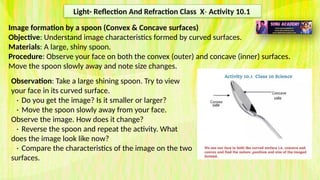 Light Reflection and Refraction- Activities - Class X Science | PPTX