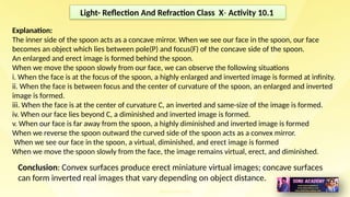 Light Reflection and Refraction- Activities - Class X Science | PPTX