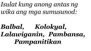 ACTIVITY-BALBAL. activity students ..... | PPT