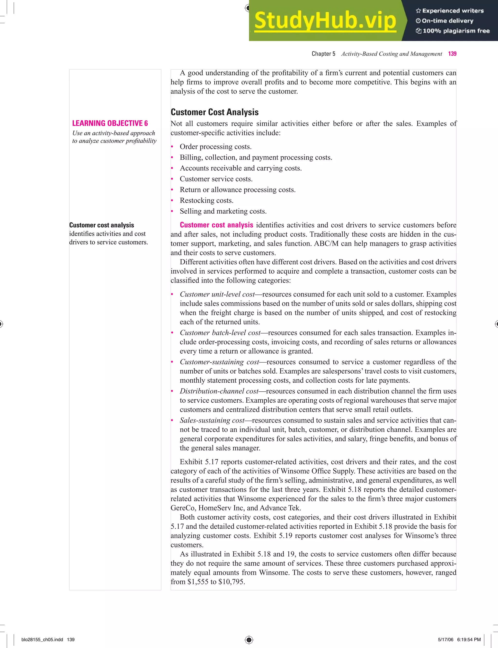 Activity-Based Costing And Management | PDF