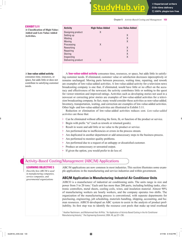 Activity-Based Costing And Management | PDF