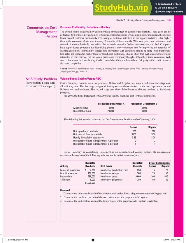 Activity-Based Costing And Management | PDF