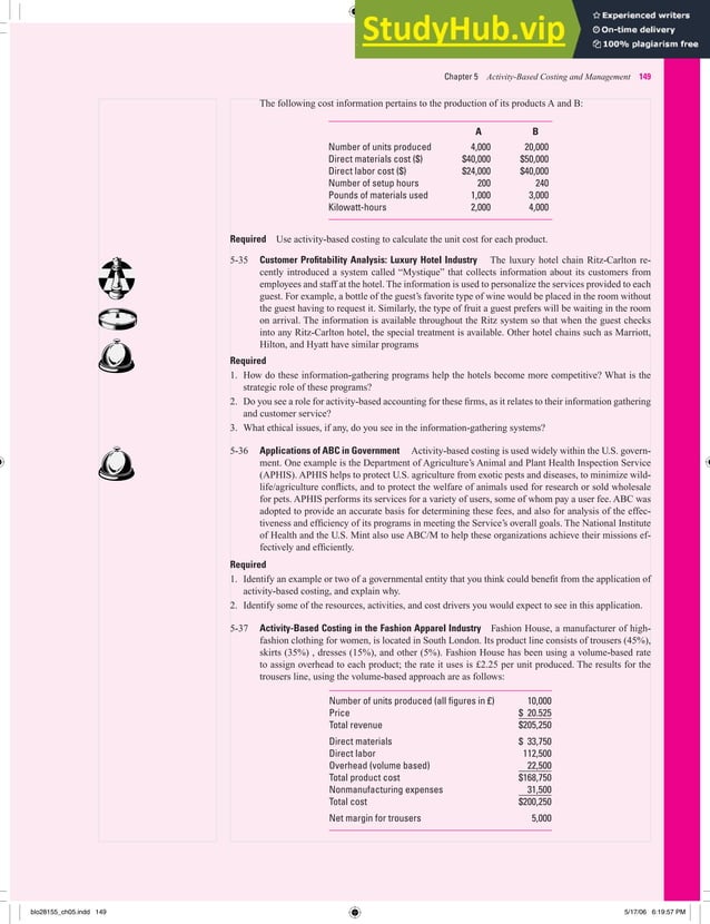 Activity-Based Costing And Management | PDF