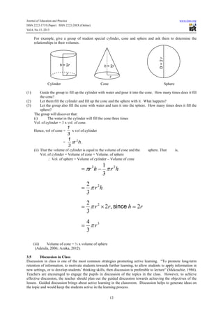 Activity based learning strategies in the mathematics classrooms | PDF