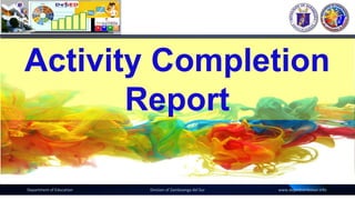 Activity completion-report | PPTX