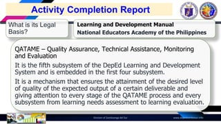 Activity completion-report | PPTX