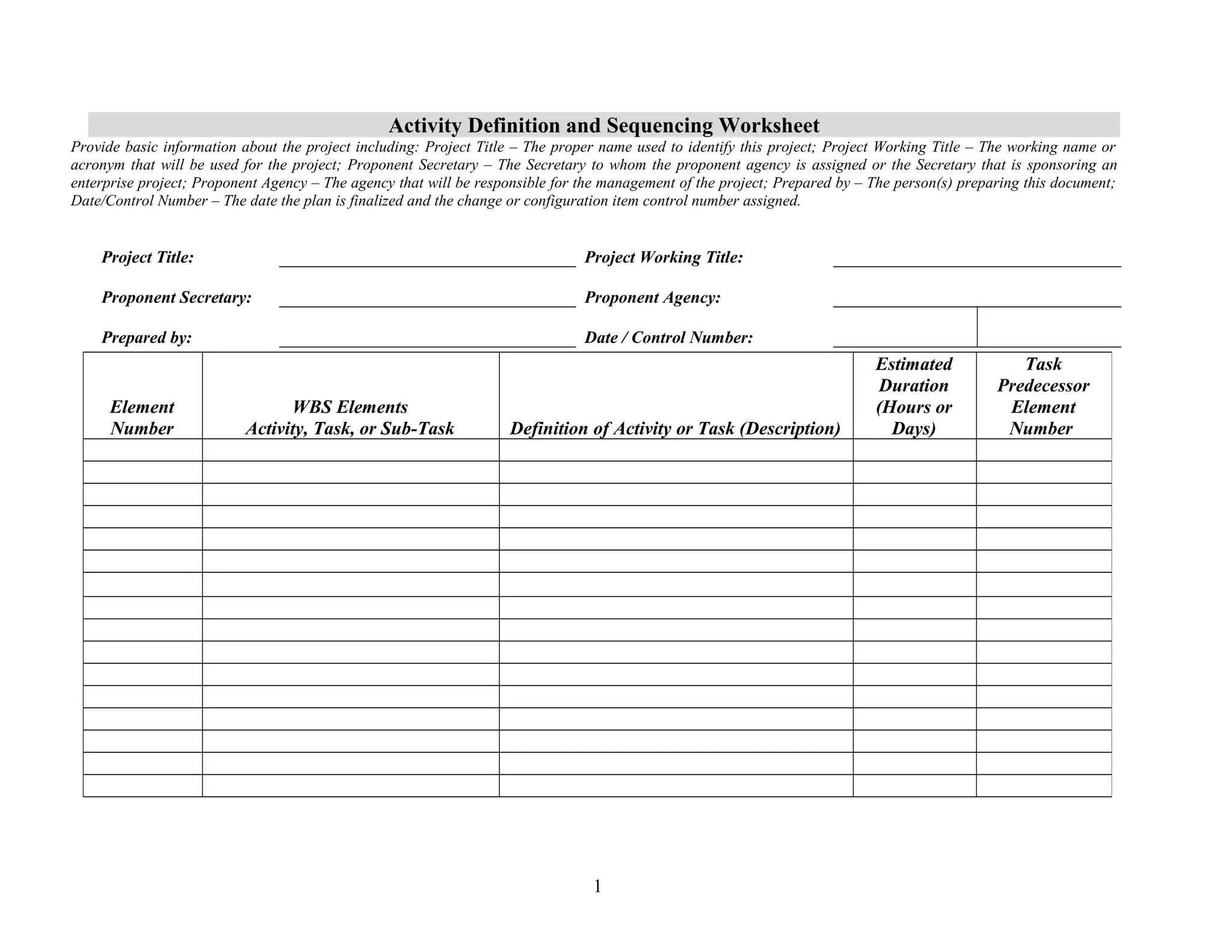 Activity definition-and-sequencing-worksheet-1.2 | DOC