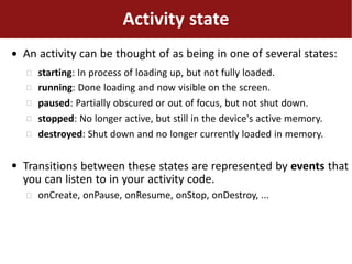 Activity lifecycle | PPTX
