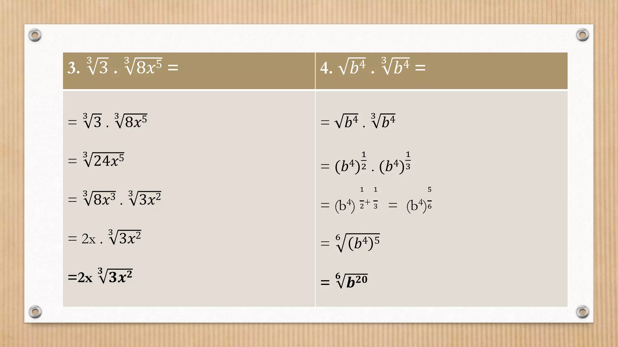 Activity multiplication of radicals | PPTX
