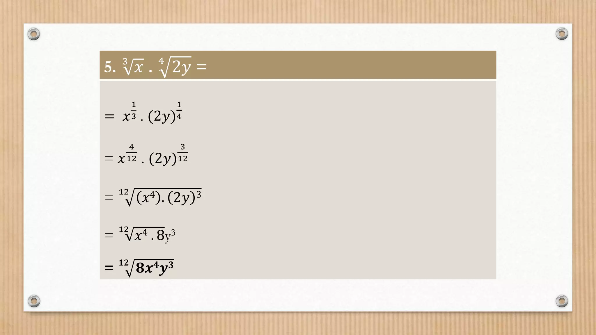 Activity multiplication of radicals | PPTX