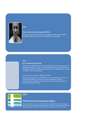Activity 10 imeline history of internet | DOCX | Internet | Computing