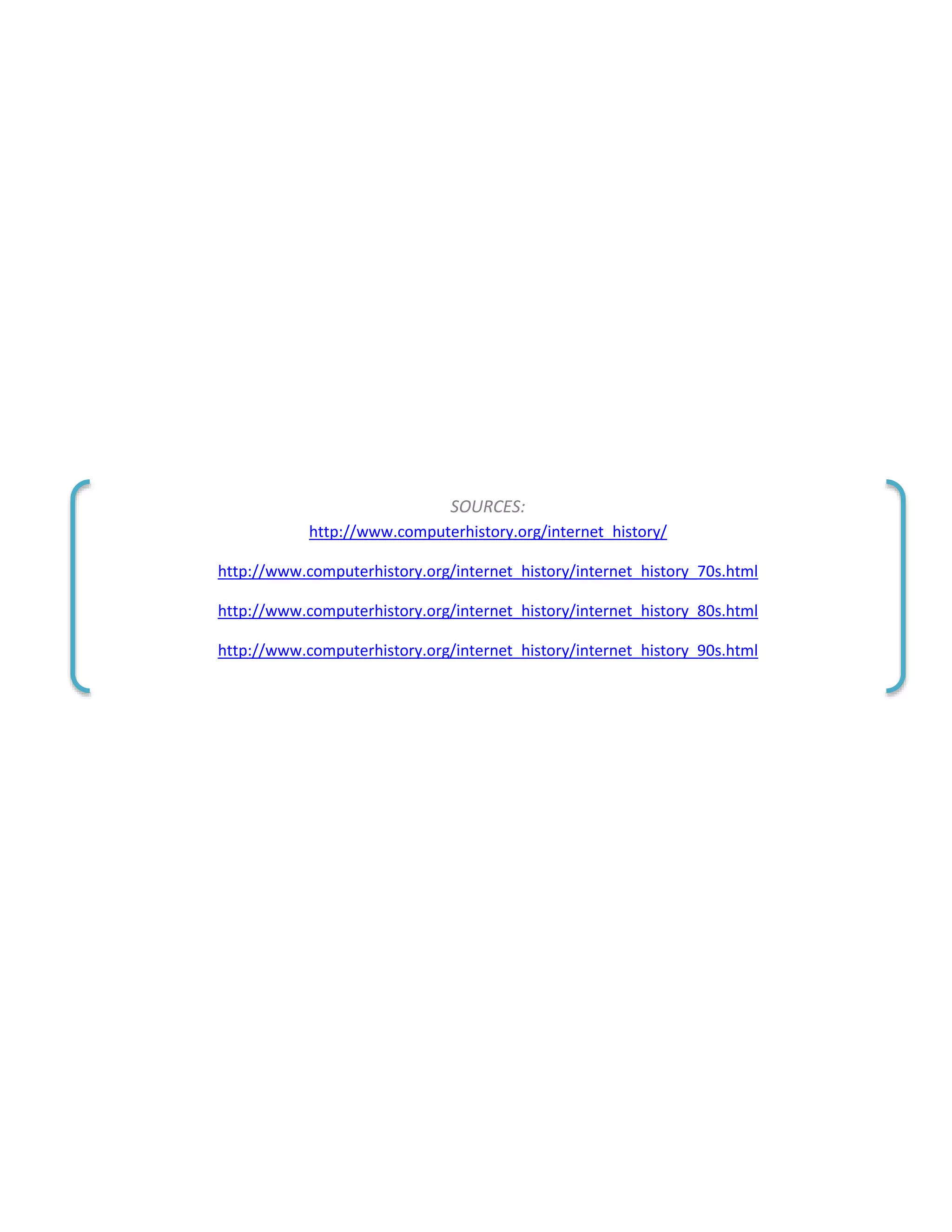 Timeline: The History of Internet | DOCX