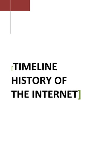 Timeline History of the internet | DOCX
