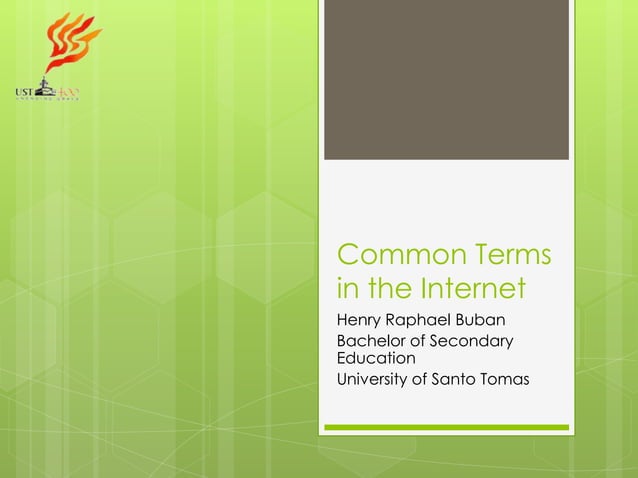 Definition of Internet Terms | PPTX
