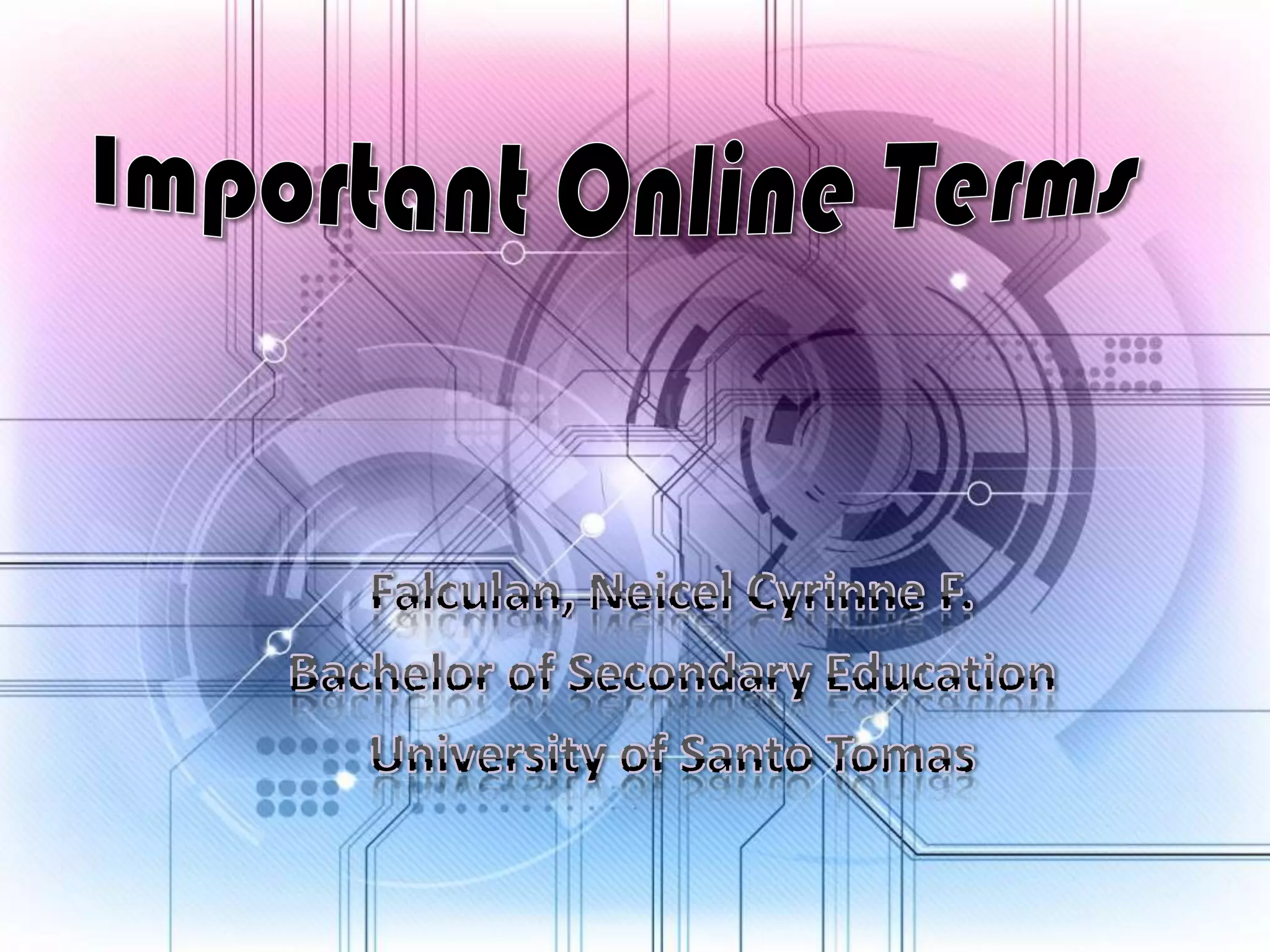 Common Online Terminologies | PPT