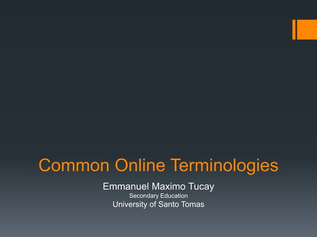 Common Online Terminologies | PPTX