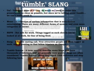 Tumblr Terminology | PPTX