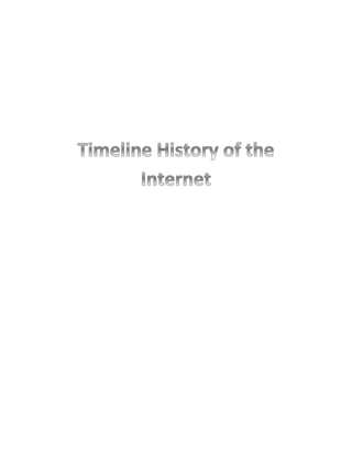 Timeline History of the Internet | PDF