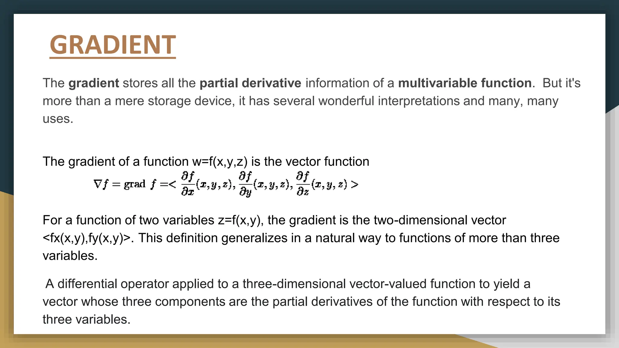 Activity 1 (Directional Derivative and Gradient with minimum 3 ...