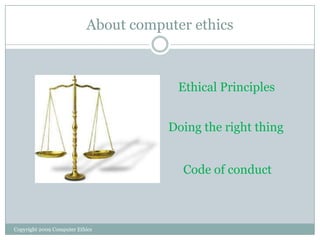 Computer Ethics | PPT
