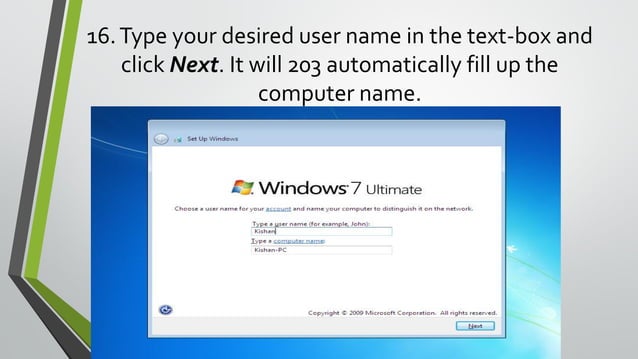 Window 7 Installation | PPT