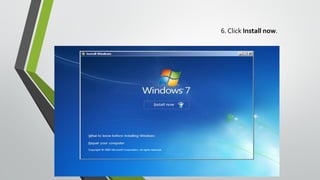 Window 7 Installation | PPT
