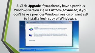 Window 7 Installation | PPT