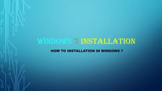 Activity 1 windows 7 installation | PPT