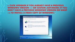 Activity 1 windows 7 installation | PPT