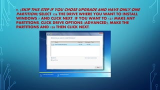 Activity 1 windows 7 installation | PPT