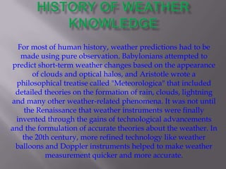 History of Meteorology and Invention of Weather Instruments | PPT