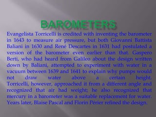 History of Meteorology and Invention of Weather Instruments | PPT