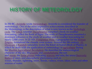 History of Meteorology and Invention of Weather Instruments | PPT