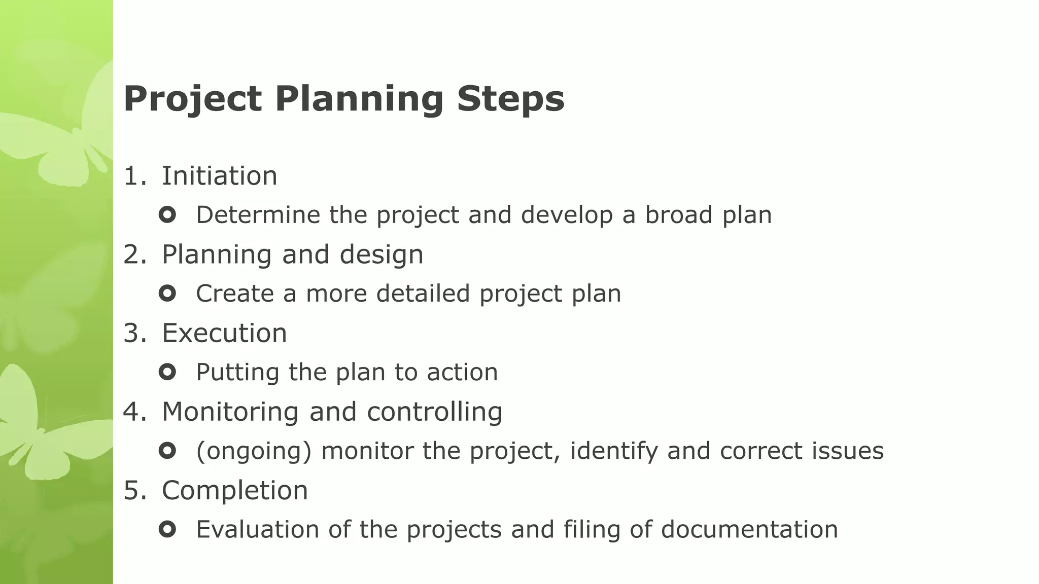 Project Management Steps | PPTX